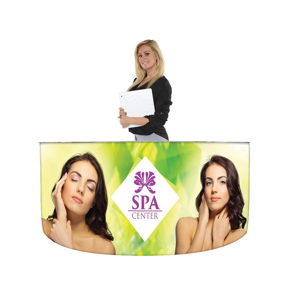 EZ Fabric Counter Curved Quad (Graphic Package) - Capital Exhibits
